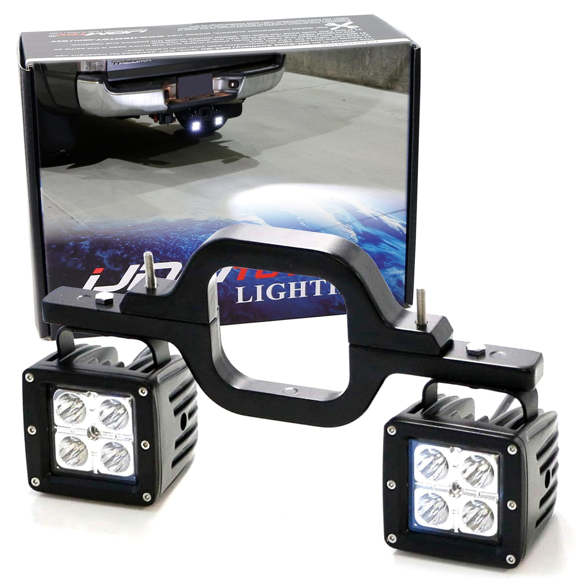 iJDMTOY Tow Hitch Receiver IFF17 LED Pod Light with Truck SUV Trailer ...