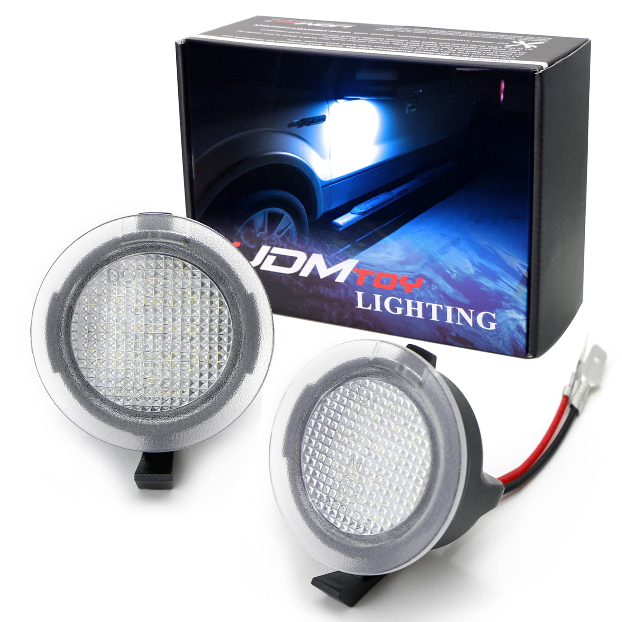 iJDMTOY Ultra Blue LED Under Side Mirror Puddle Lights Compatible with ...