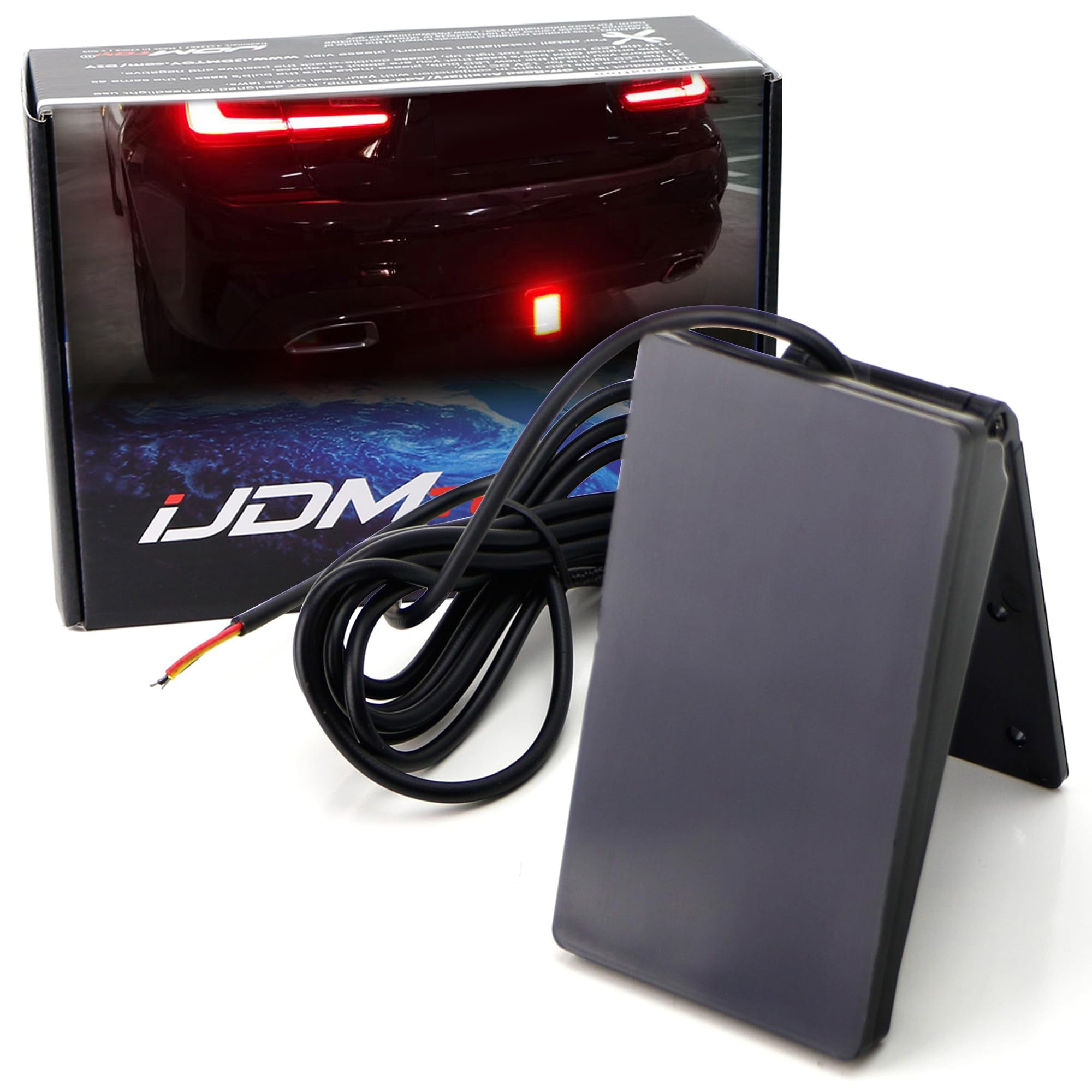 iJDMTOY Universal Fit Smoked MMF7 Lens 15-LED Rear Bumper Diffuser Rear ...