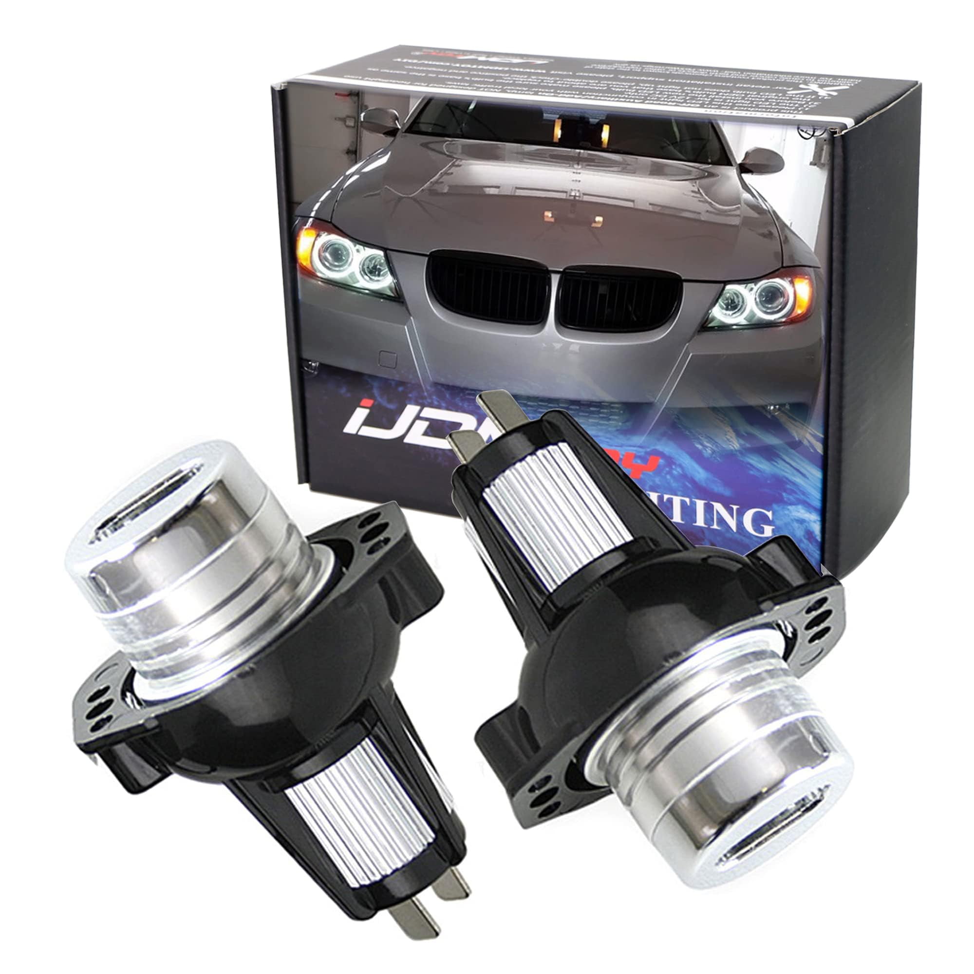 iJDMTOY White LED Angel Eye Bulbs Compatible with BMW E90 E91 325i 330i ...