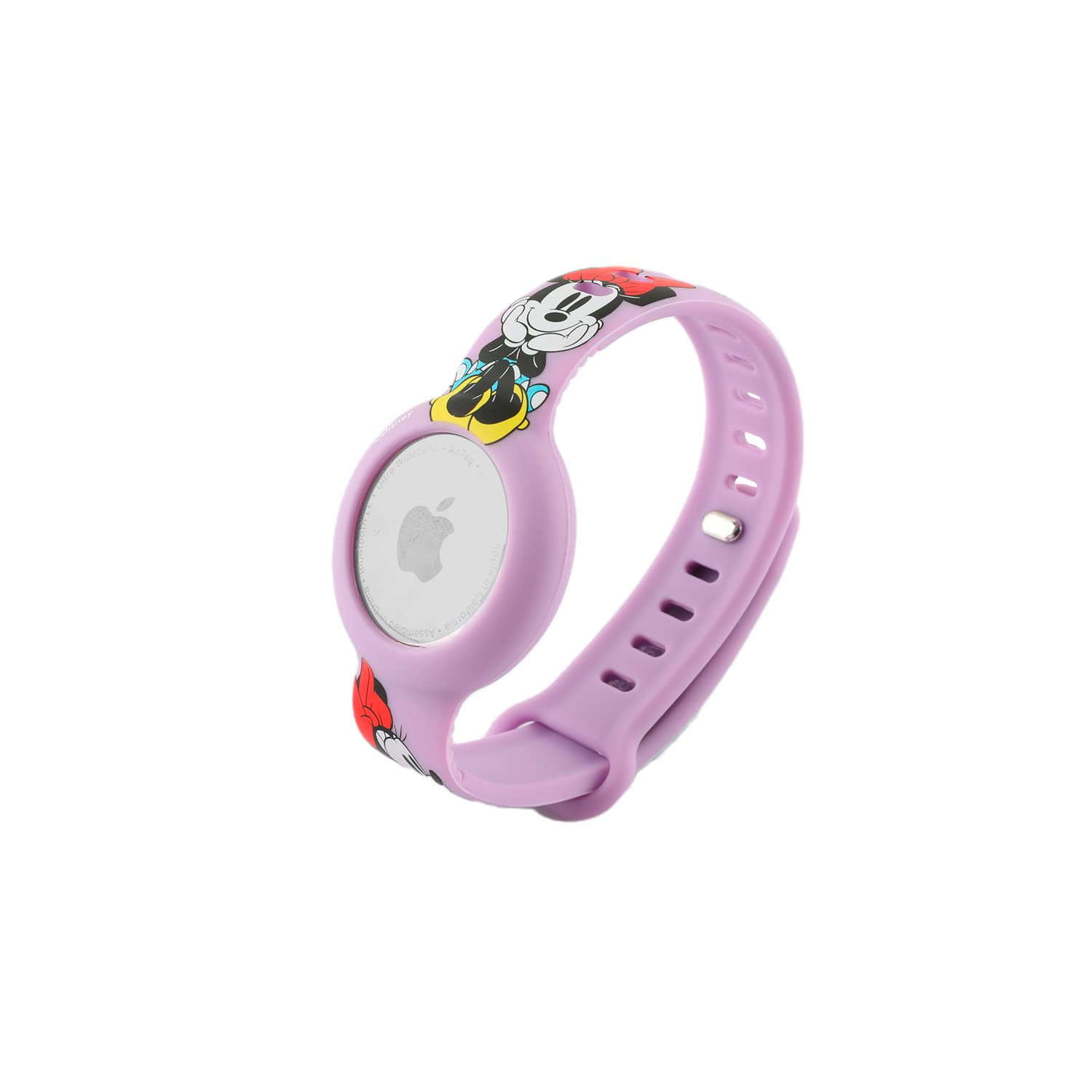 iJOY Minnie Mouse Apple AirTag Wristband, Adjustable Silicone Bracelet ...