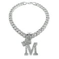 iJewelry2 Kings and Queens Crowned Initial Letter M Crystals Pendant ...