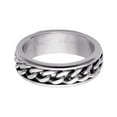 iJewelry2 Stainless Steel Spinner Chain Biker Band Ring 8mm - Walmart.com