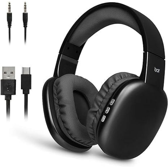 iJoy Ultra Over-Ear Noise-Canceling Headphones, Bluetooth Wireless and Wired, Black - Walmart.com