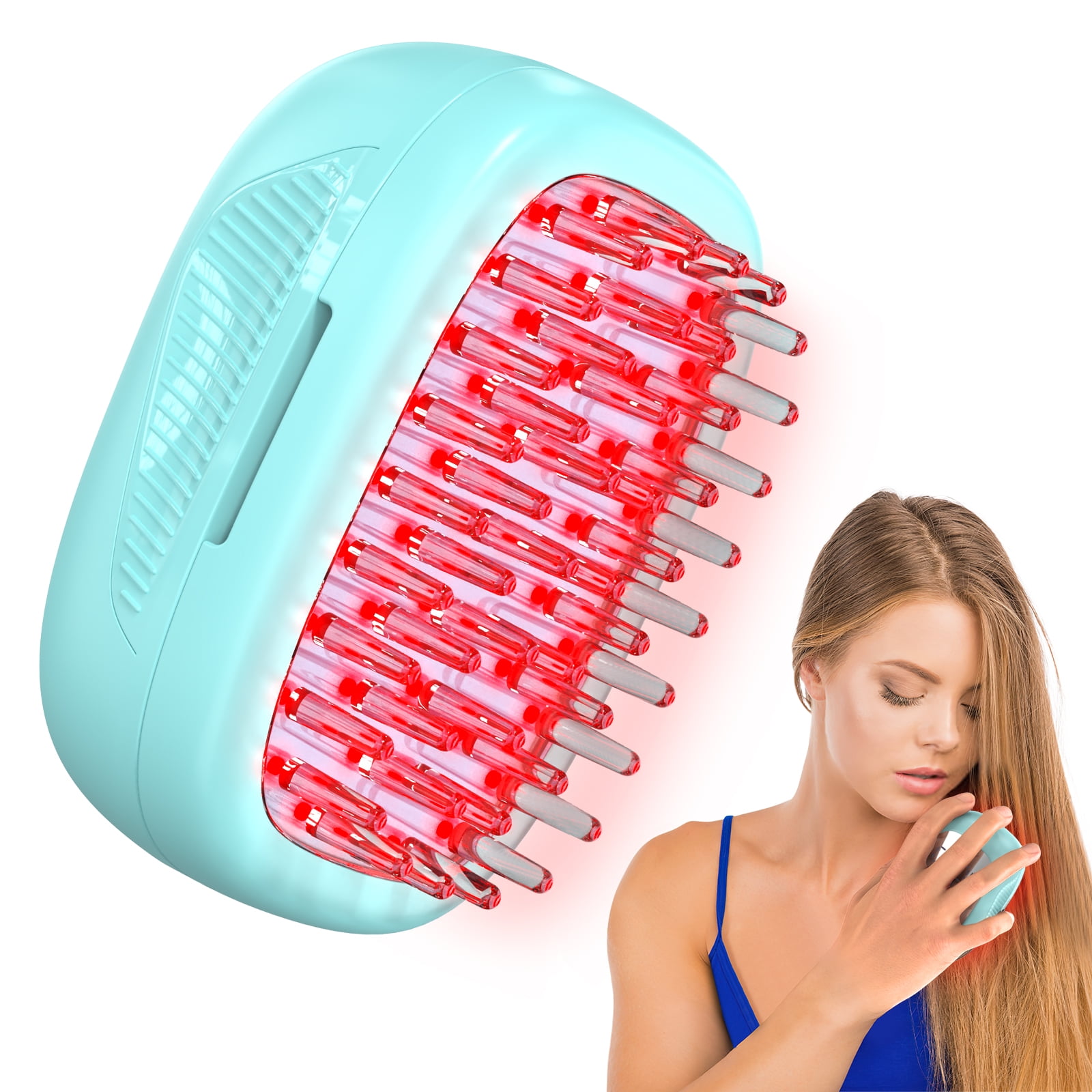 iKeener Laser Hair Growth Comb with Red Light Mode, Rechargeable ...