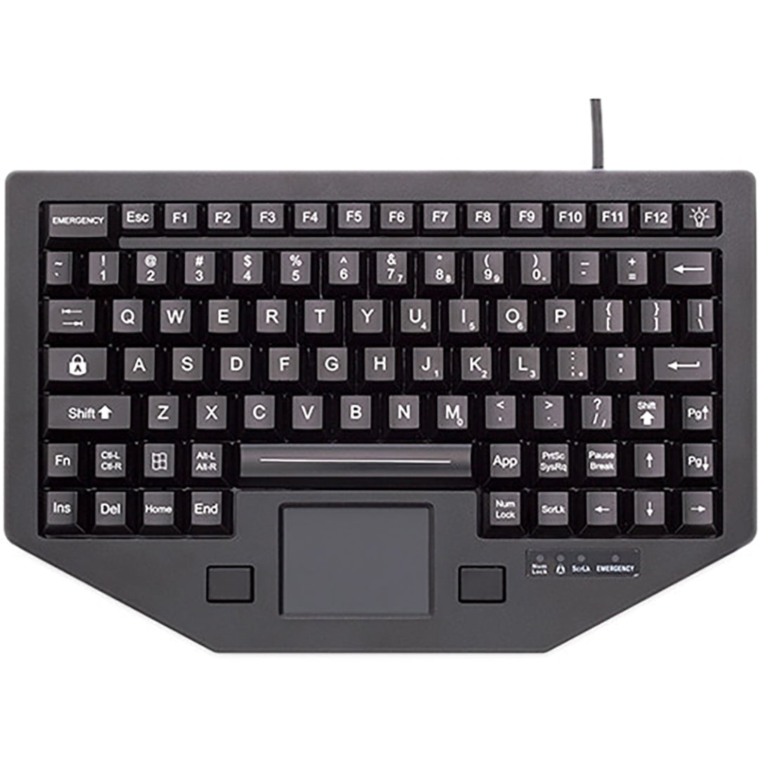 iKey FT-88-911-TP-USB Backlit Keyboard with Integrated Touchpad and USB ...