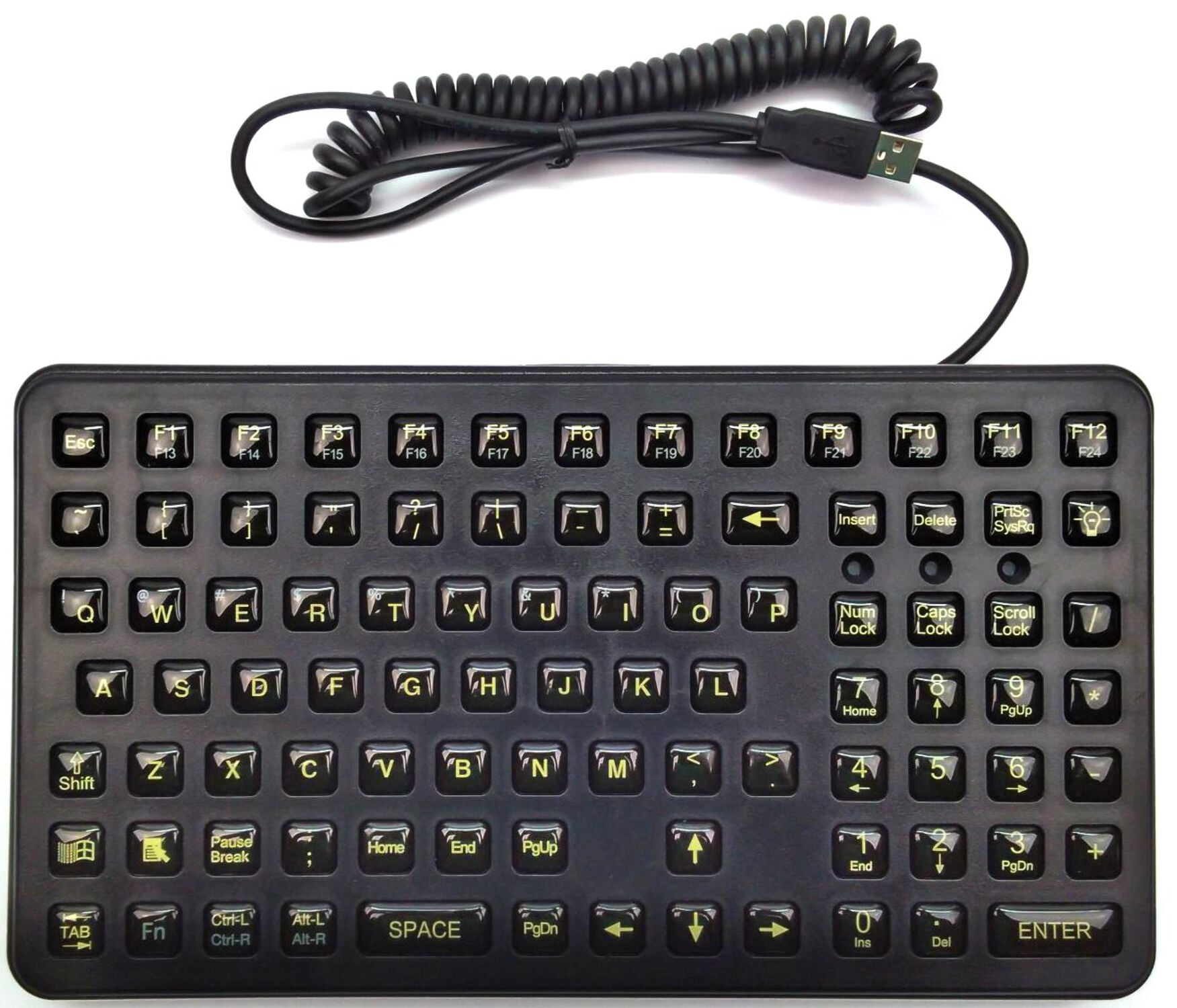 iKey Industrial Rugged Keyboard Backlit Small Footprint Epoxy Keycaps ...
