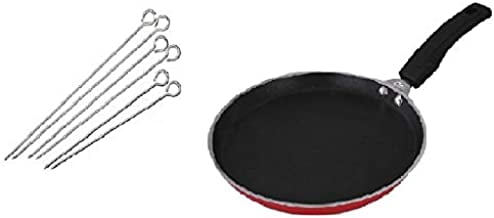 iKonbi Stainless Steel 10 inch Barbeque Rods with Non Stick Dosa Tawa ...