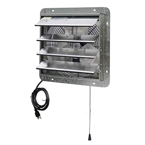 iLIVING 14" Wall Mounted Shutter Exhaust Thermostat Control-3 Speeds ...