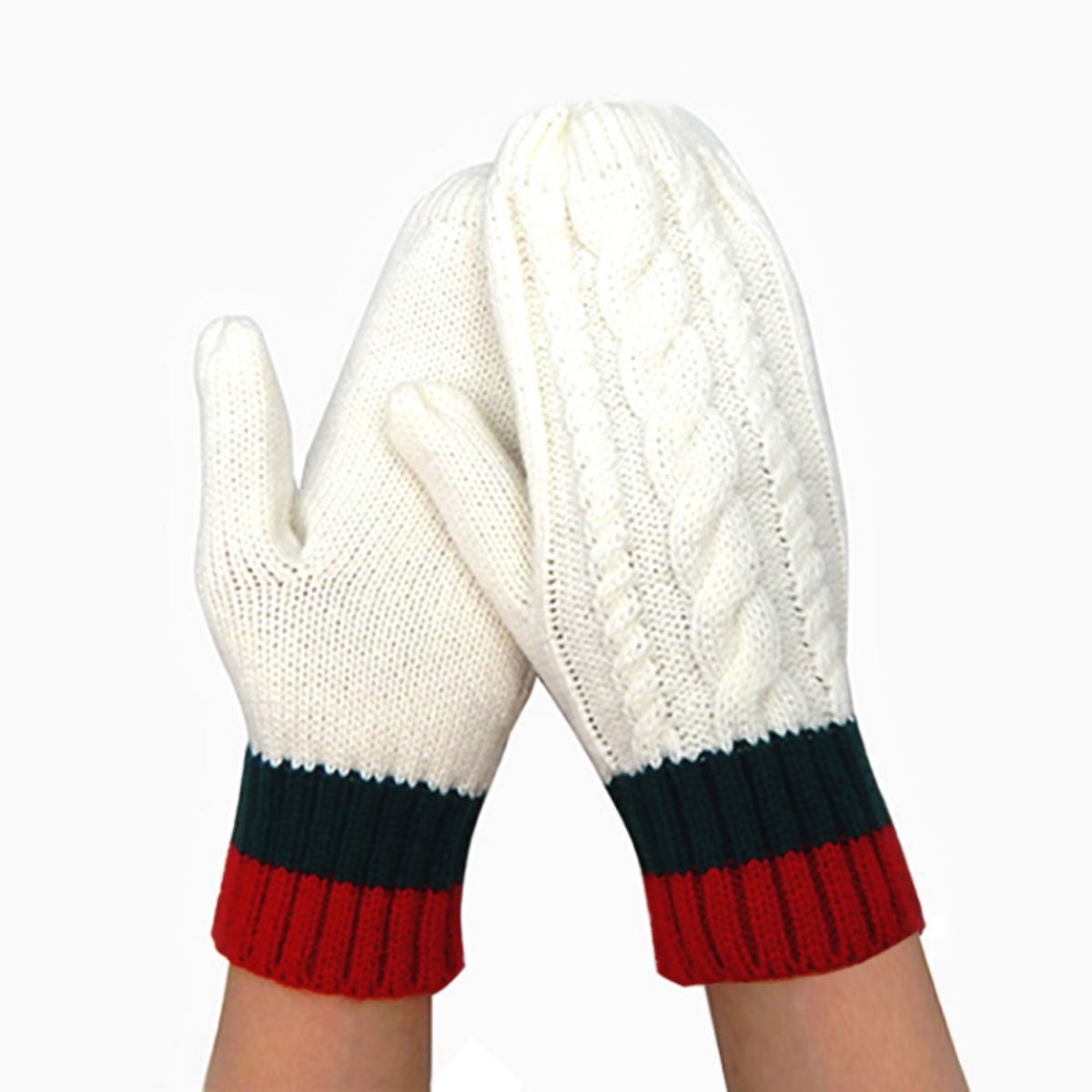 iLLASPARKZ Designer White Knit Mittens - Walmart.com