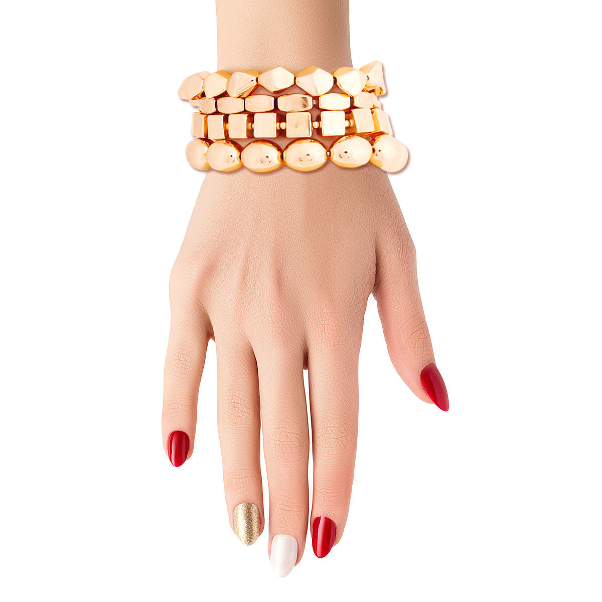 iLLASPARKZ Gold Geometric Bead Bracelets - Walmart.com