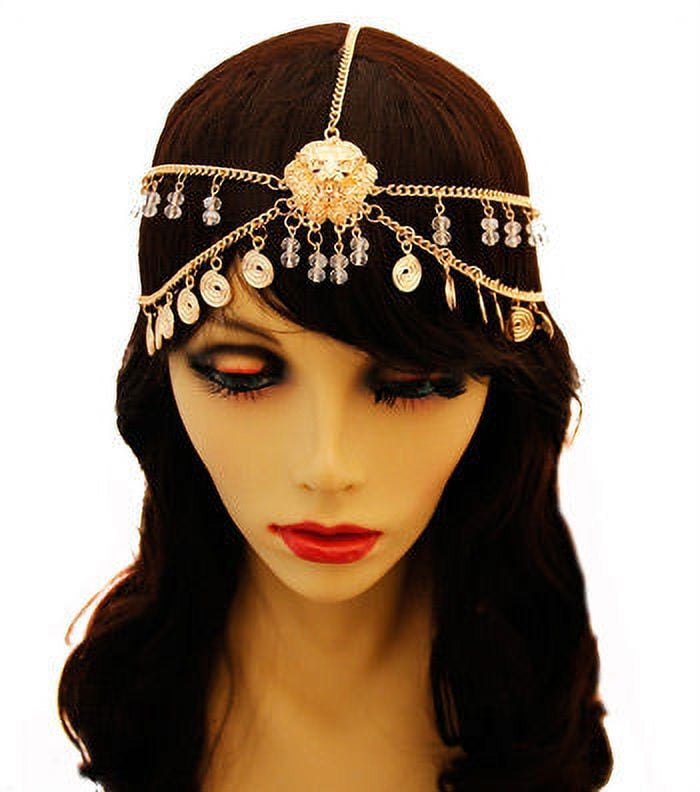 iLLASPARKZ Gold Lion and Beaded Head Chain - Walmart.com