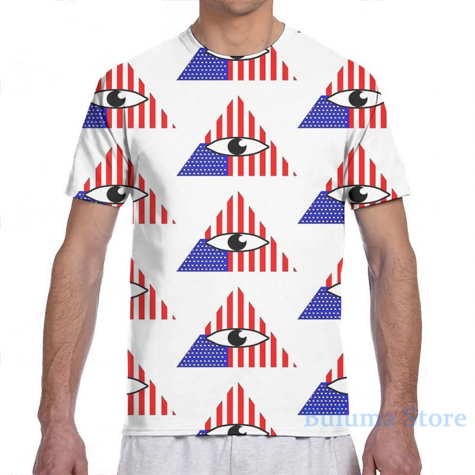 iLLUMiNATi American Flag men T-Shirt women all over print fashion girl ...