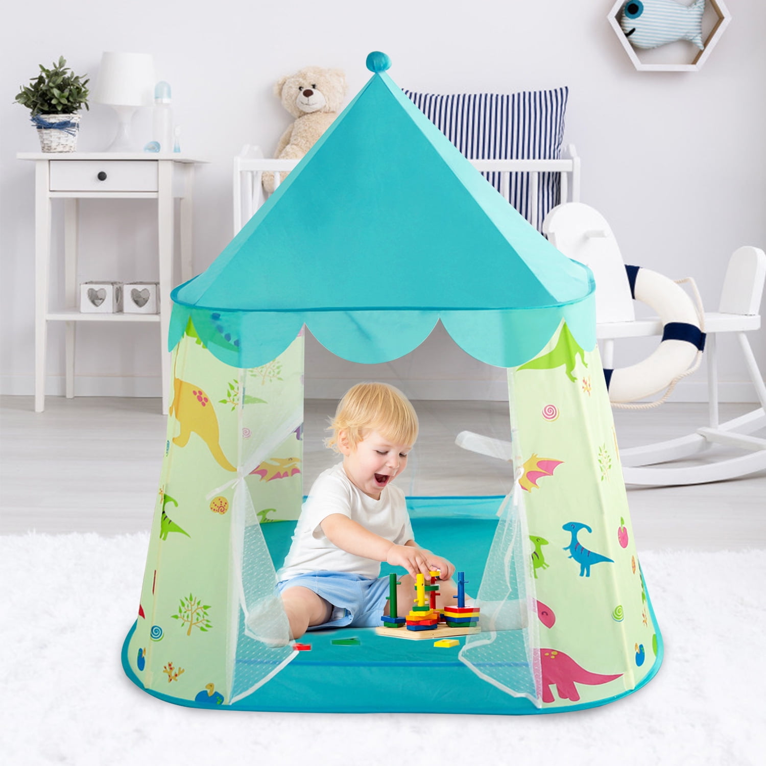 iLiebe Kids Play Tent , Portable Folding Castle Tent Indoor Playhouse ...
