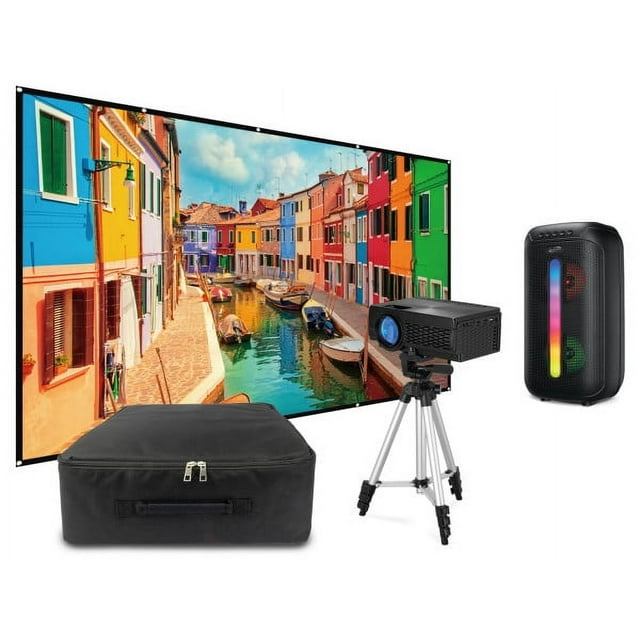 iLive Cinema Pop-up Movie Theater Kit, THE2023BDL, Black - Walmart.com