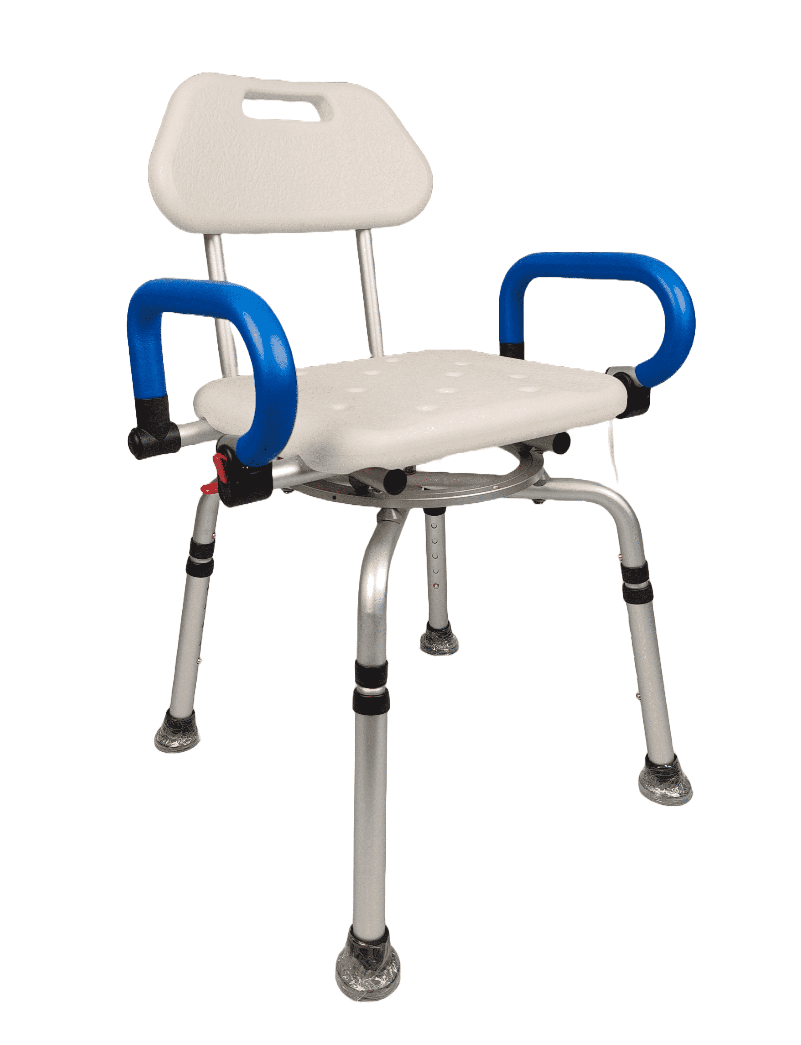 iLiving ILG-608 Waterproof Aluminum Shower Chair with Rotating Seat Backrest and Padded Armrests ...