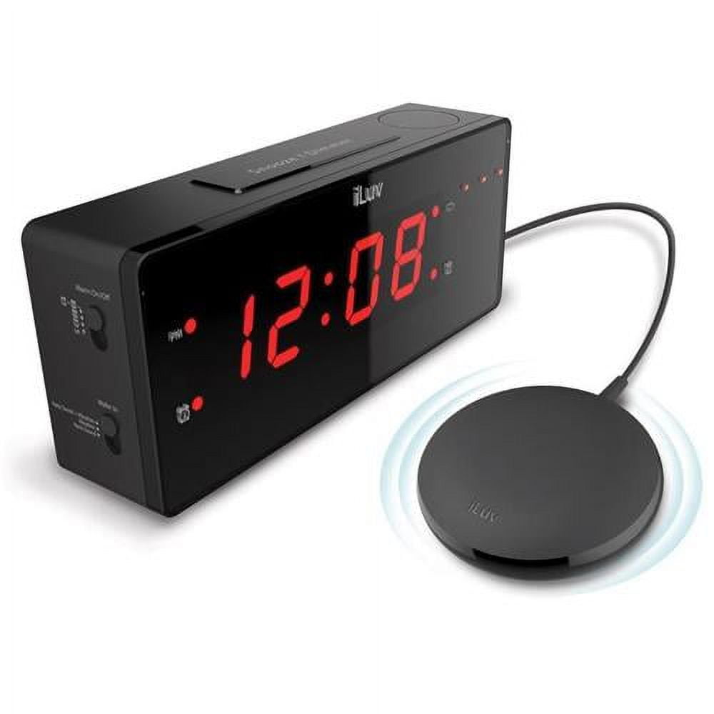 iLuv TimeShaker Wow Dual Alarm Clock with Vibrating Bed Shaker and ...