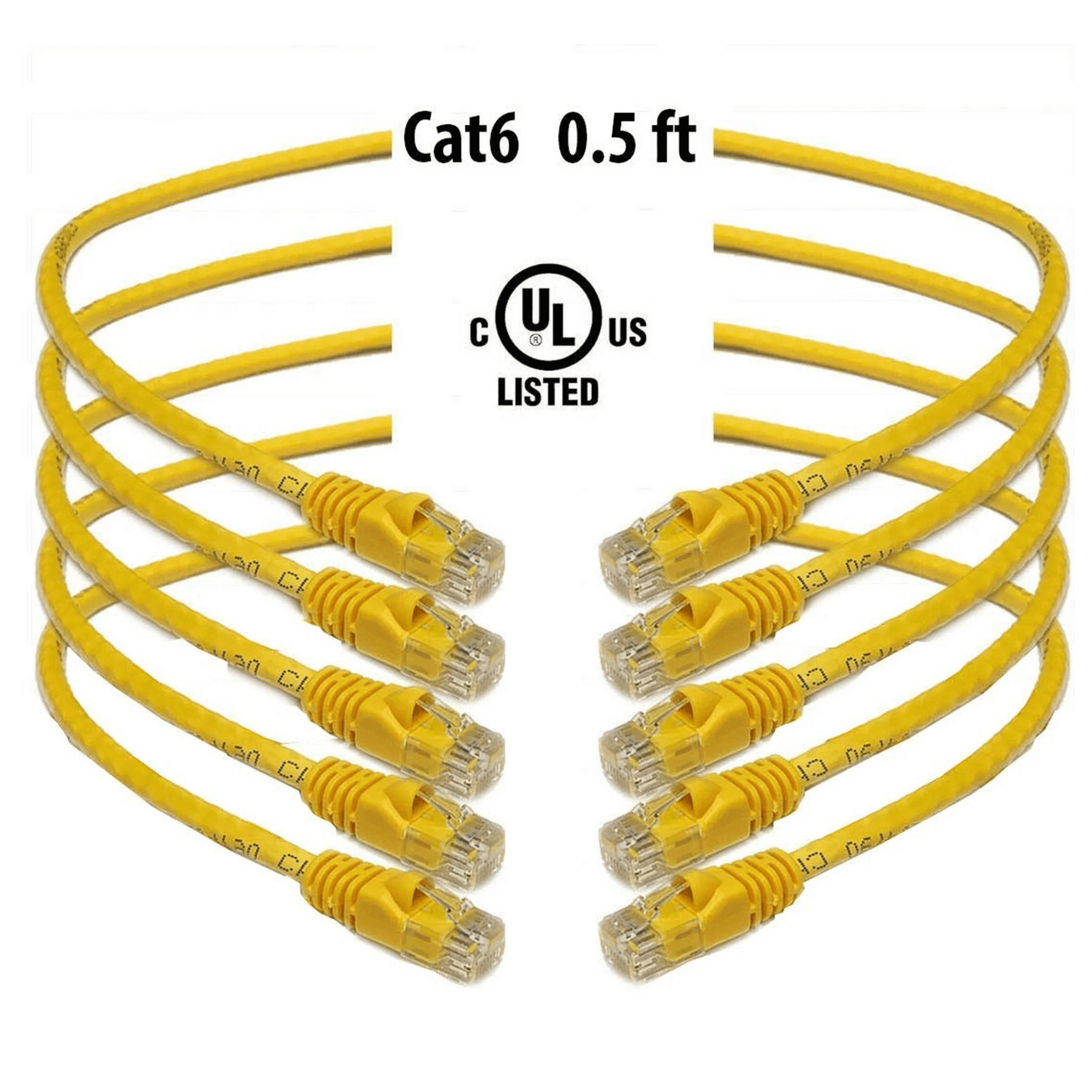 iMBAPrice 0.5 feet(6 inches) Cat6 Cable, RJ45 Ethernet Network Cable ...