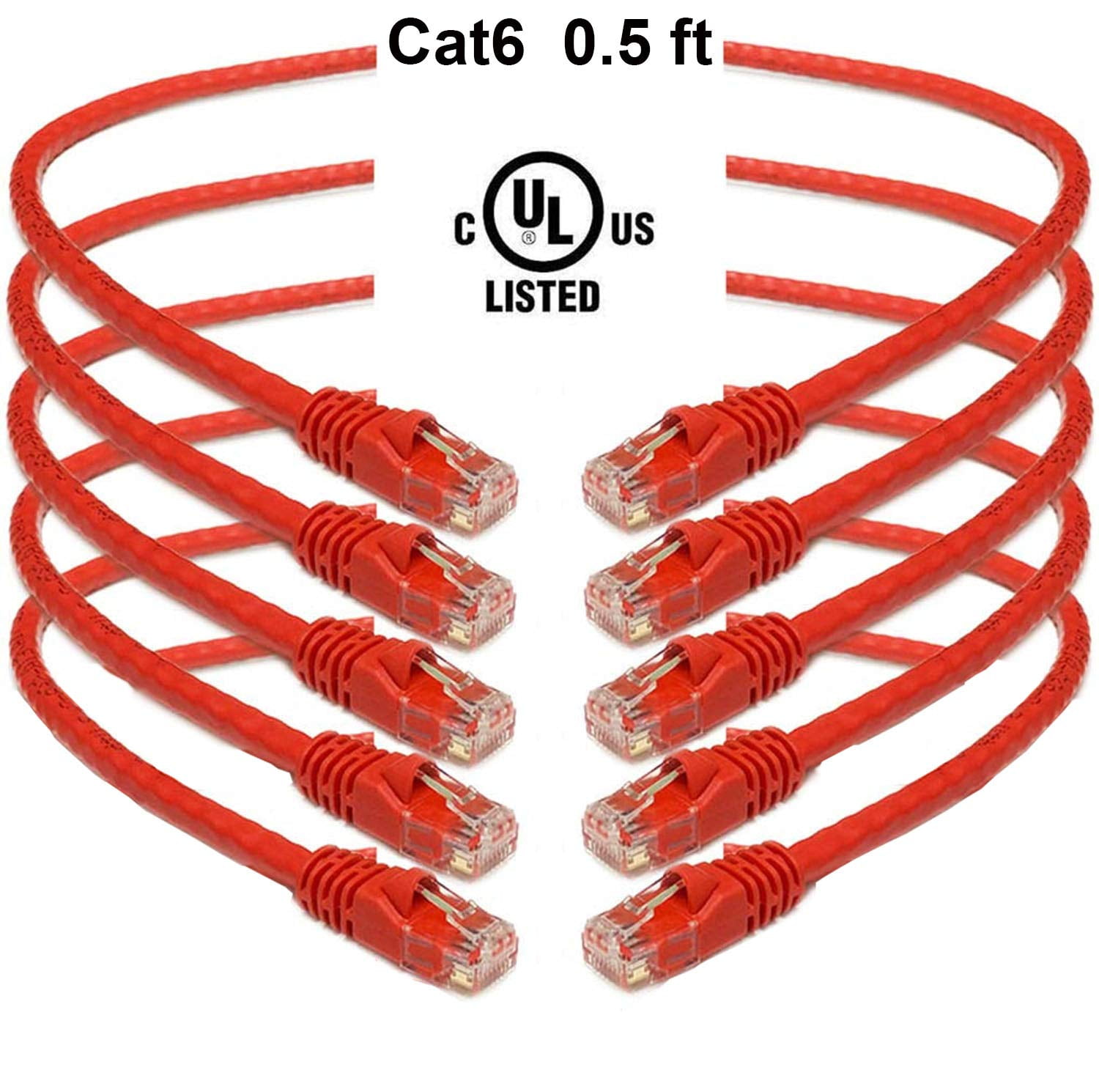 iMBAPrice 0.5 feet(6 inches) Cat6 RJ45 Network Cable Type Ethernet ...