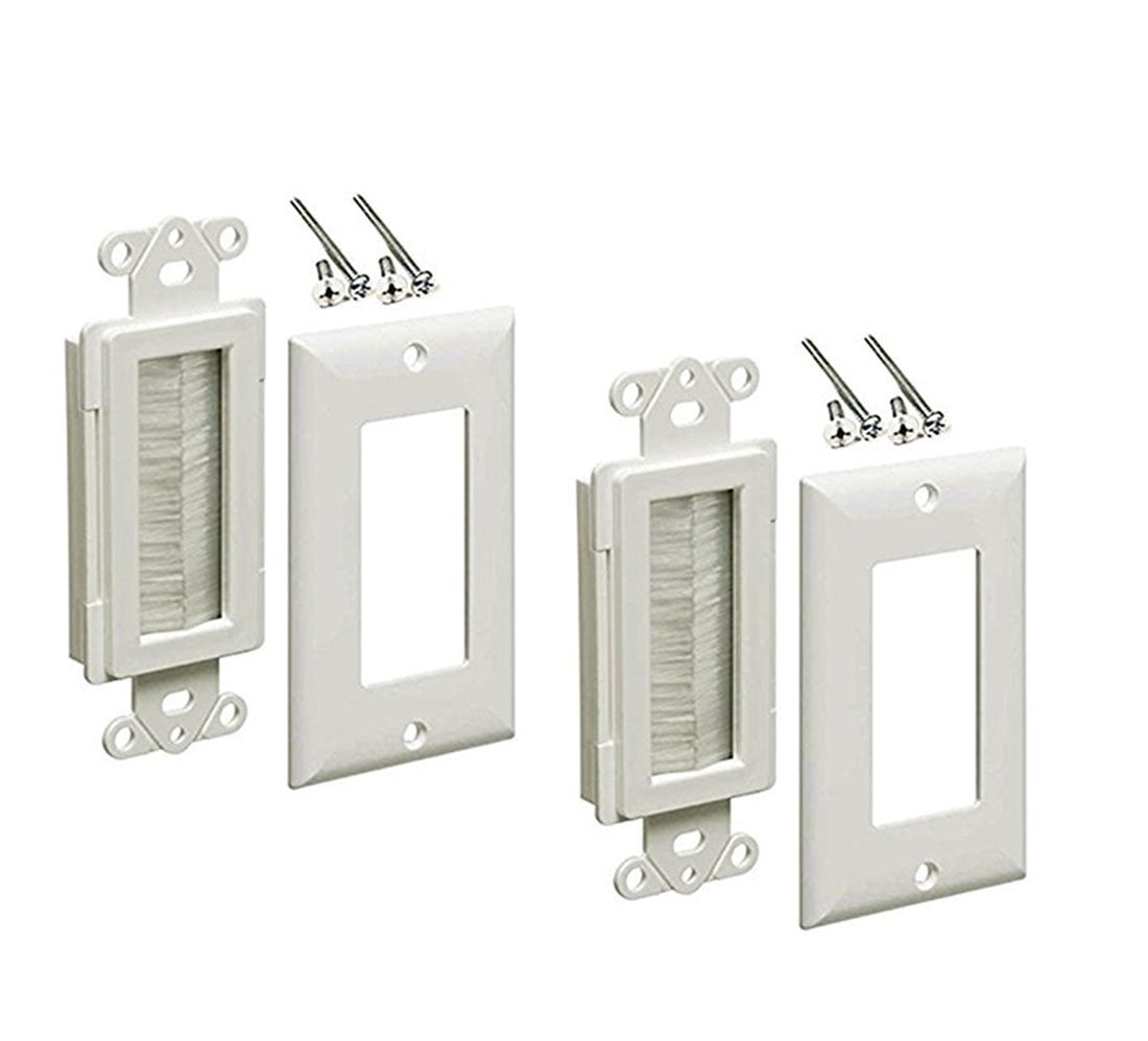 iMBAPrice 1-Gang Brushed Wall Plate, Decora Style 0.5-inch Cable Pass ...