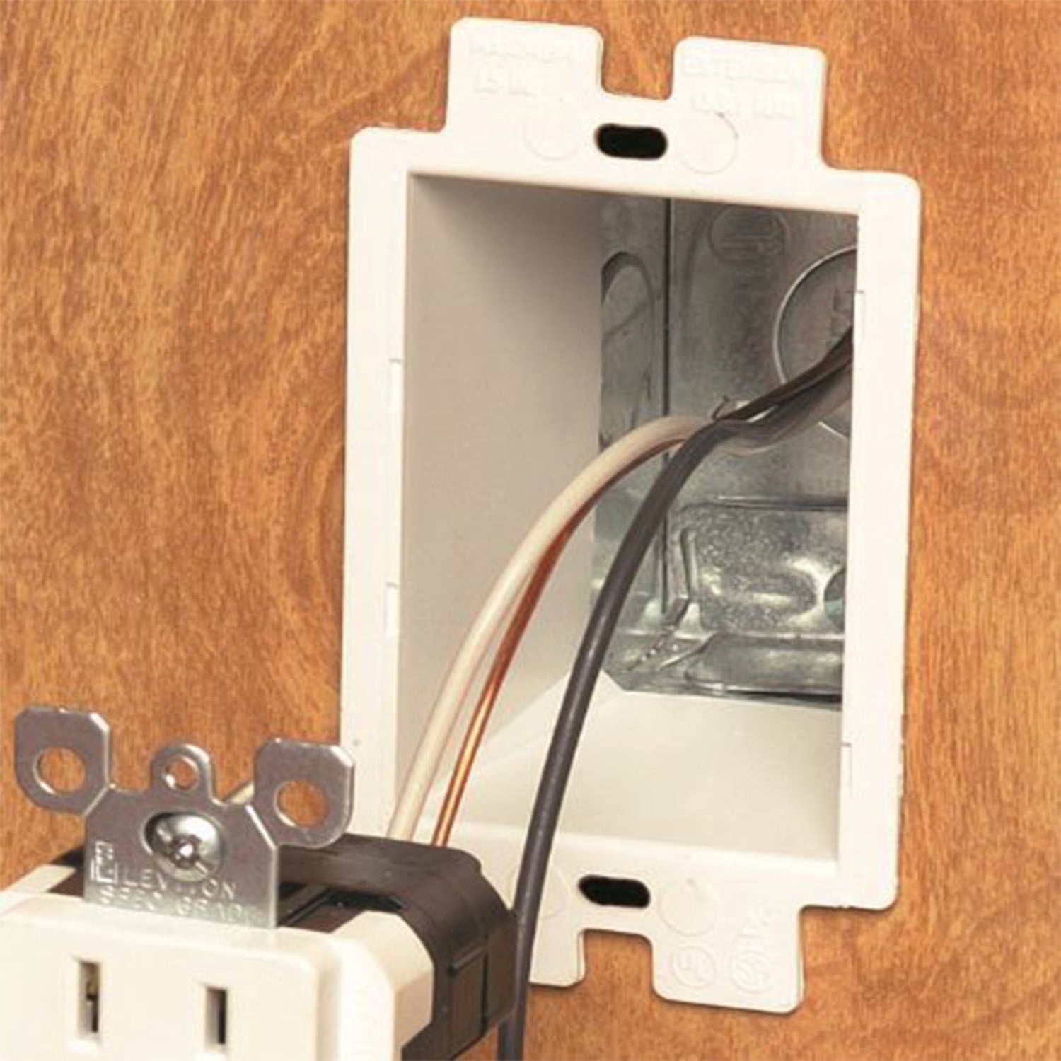 iMBAPrice 1-Gang Electrical Power Outlet Box Extender, 94 Amps - White ...