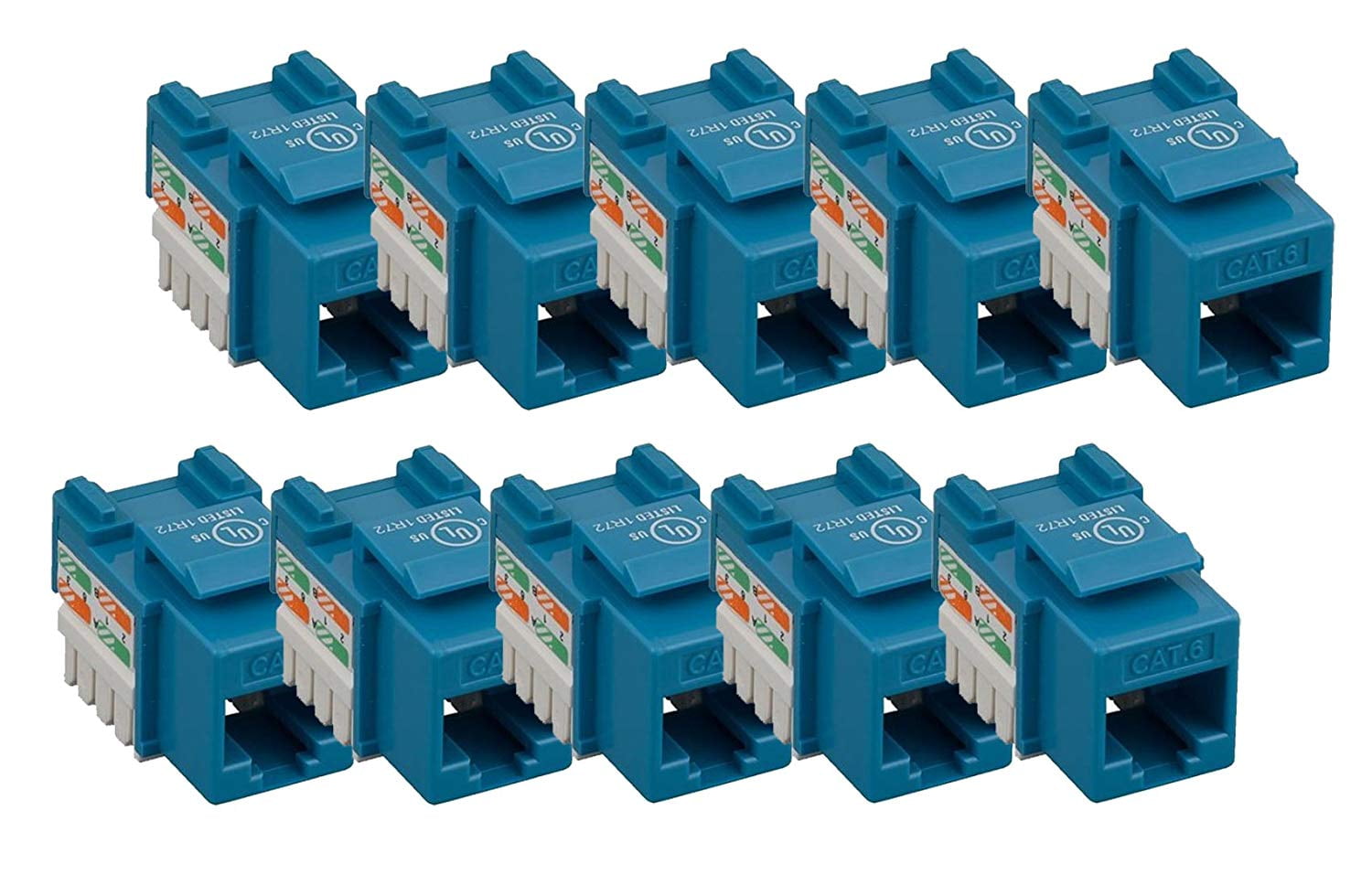 iMBAPrice Cat6 RJ45 Punch-Down Keystone Jack, 0.9-inch, 10-Pack ...