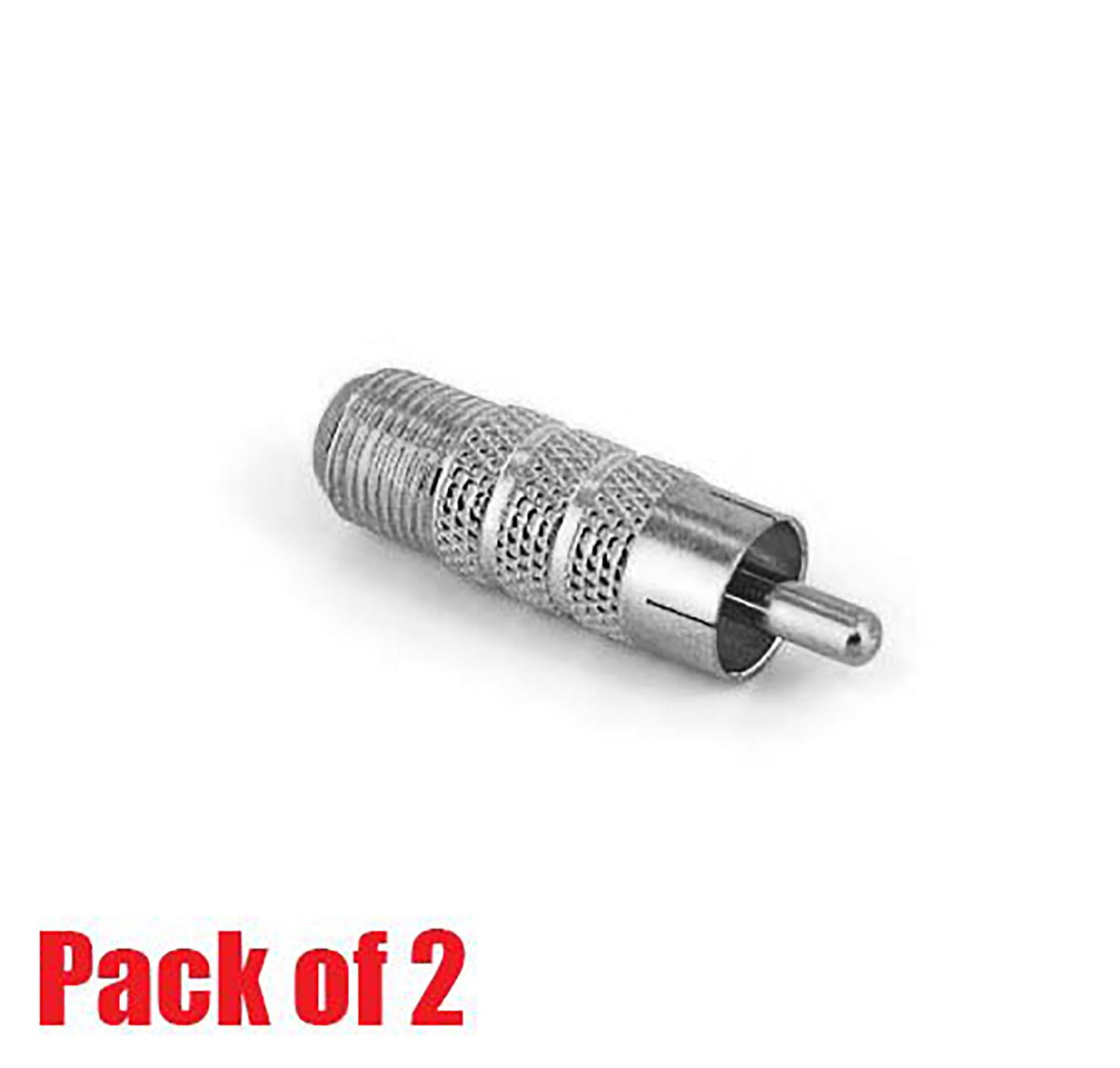 iMBAPrice F-Pin to Connector Twist On RG6, Silver - 2 Pack - Walmart.com