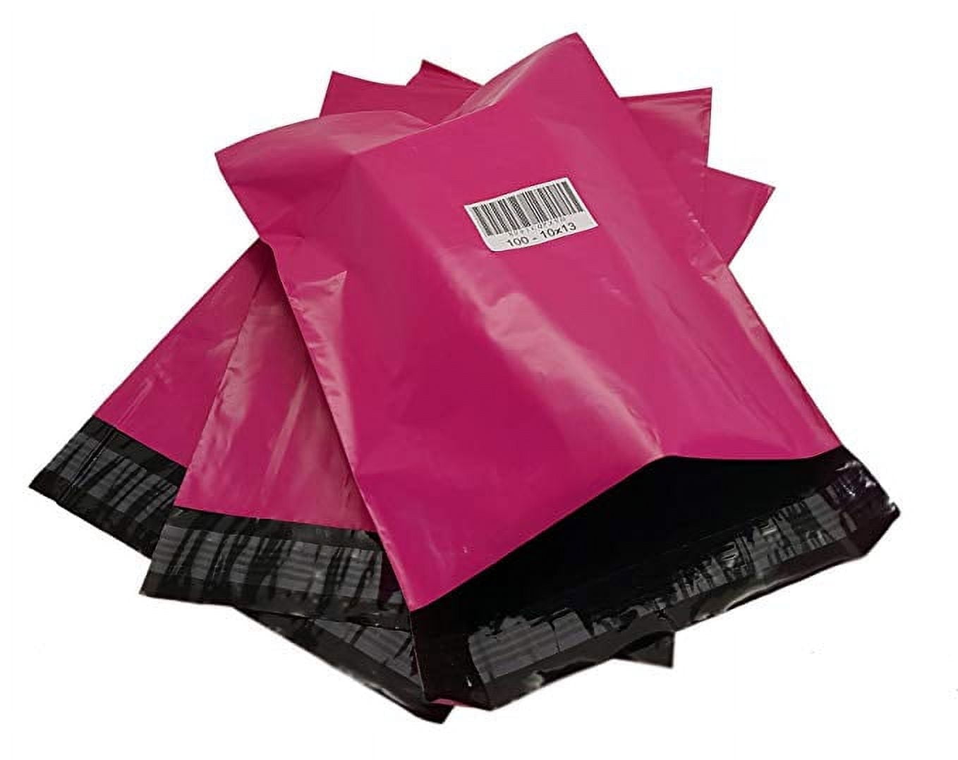 iMBAPrice Clear Reclosable Poly Bags, 10x13 inches Resealable Bag, Small Plastic 100 Pack - Pink ...