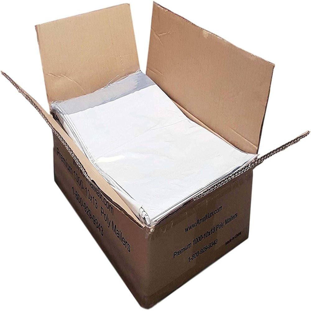 iMBAPrice 10x13 inches Premium Matte Finish White Poly Mailers Bags ...