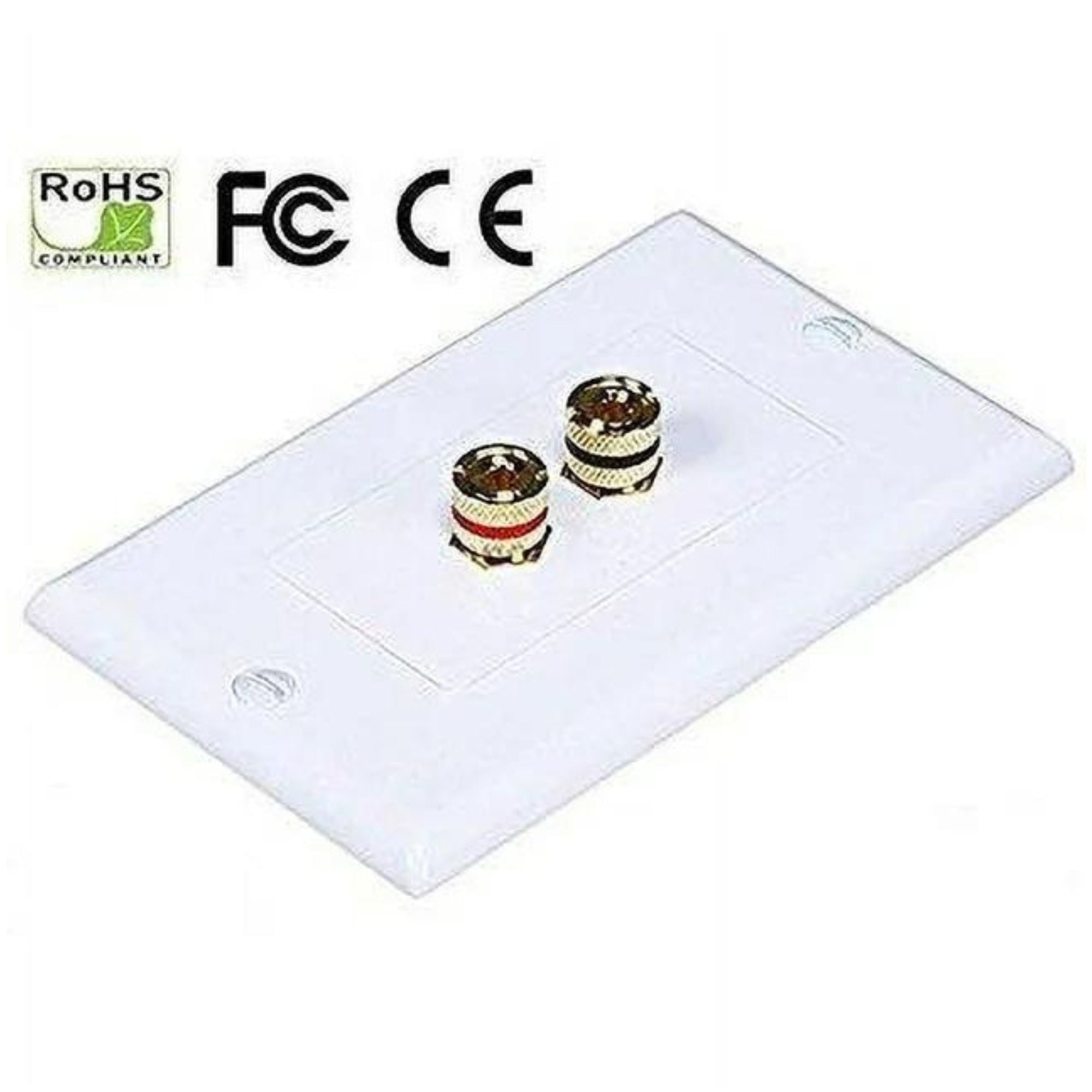iMBAPrice 2 Coupler Connectors Banana Plug Binding Wall Plate for 1 ...