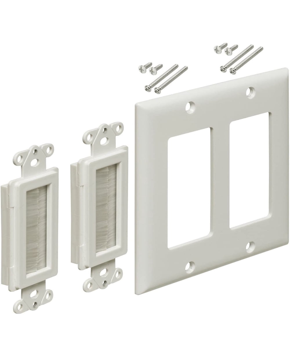 Brushed Wall Plate - Decora Cable Pass Through Insert for Wires Wall ...