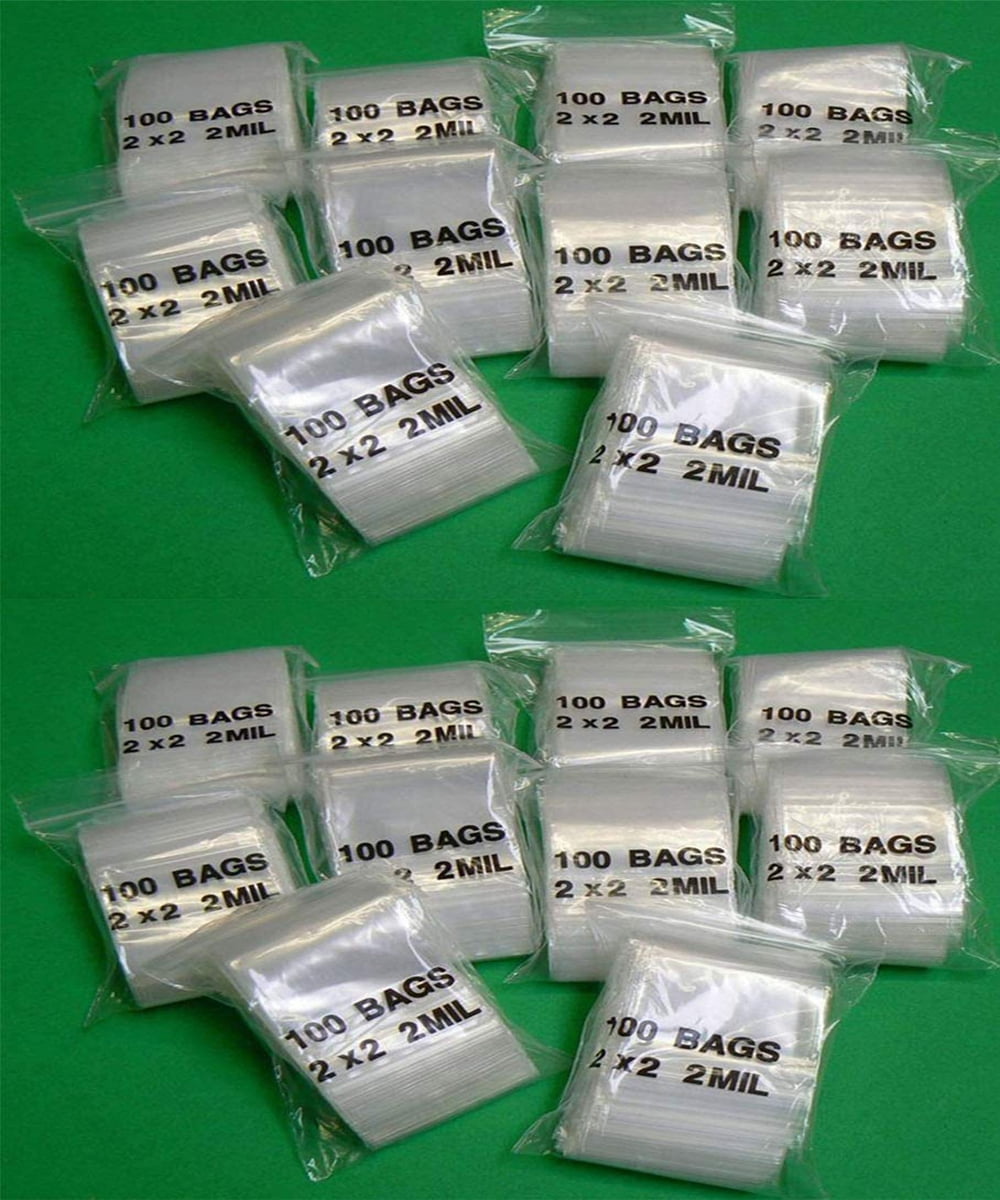 iMBAPrice 2 x 2 inches Clear Reclosable Zipper Bags, Polythene Material ...