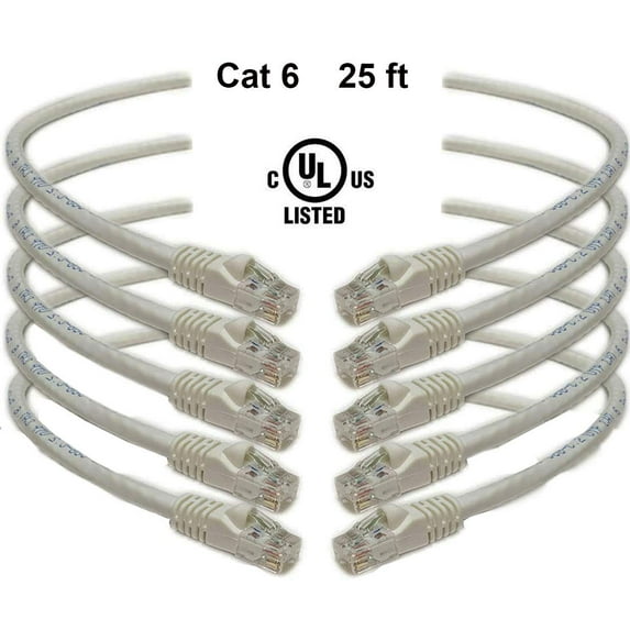 iMBAPrice 25 feet Cat6 Cable, RJ45 Ethernet Patch Cord, Ethernet ...