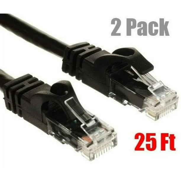 iMBAPrice 25ft Cat6 RJ45 Ethernet Network Patch Cable, Full FCC Part 68 ...