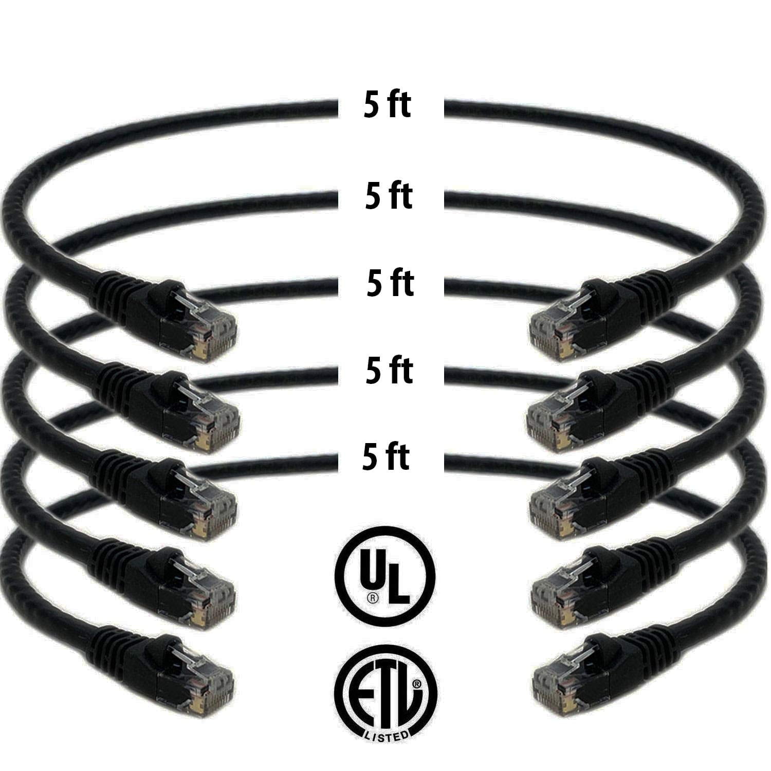 iMBAPrice 5 feet Cat6 Cable, Grade RJ45 Ethernet Network Cable Type ...