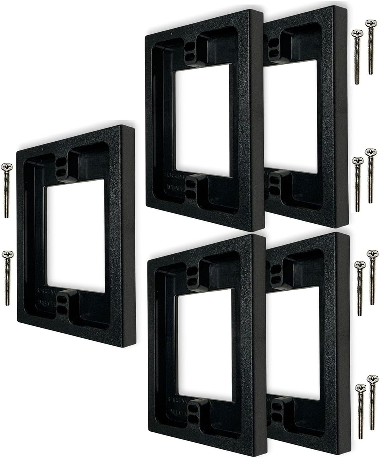 iMBAPrice BES1-5 Black 1-Gang Non-Metallic Outlet Box Extender, 5/8 ...