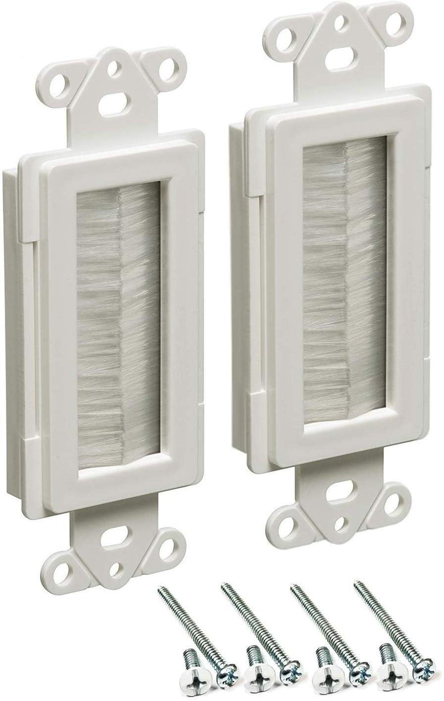 iMBAPrice Cable Entry Device, Brush-Style Opening, Decorator-Style Wall ...