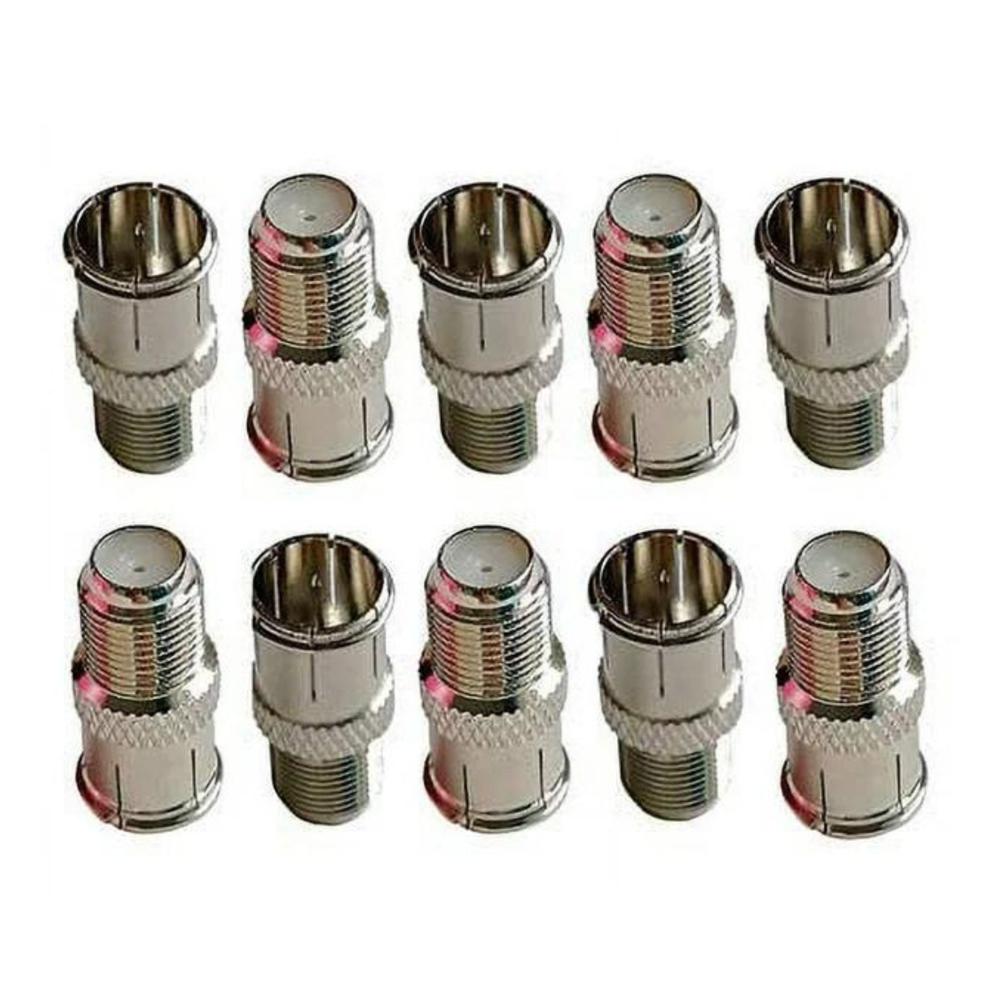 iMBAPrice F-Jack to F-Quick Push on Connector Plug, Chrome - Adapter ...