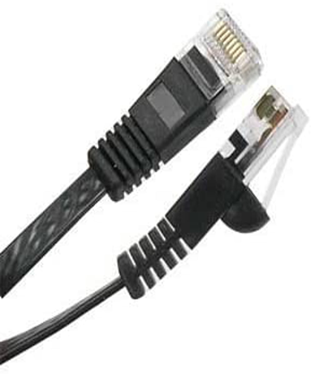 iMBAPrice Flat Cat6 Ethernet Cable 35ft, 100% Bare Copper Wire, Consistent Signal - Black ...