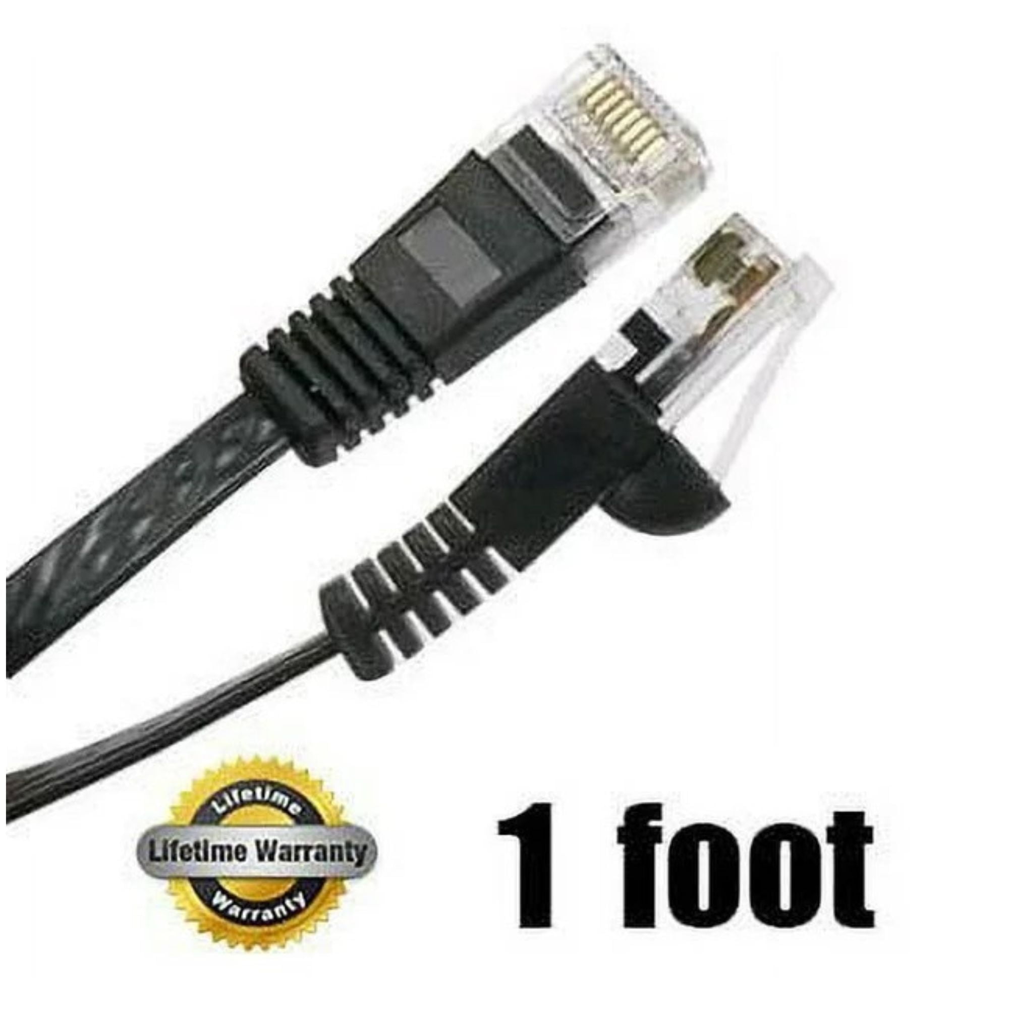 iMBAPrice Flat Cat6 Ethernet Cable, 50-Micron Gold Plated 45 feet ...