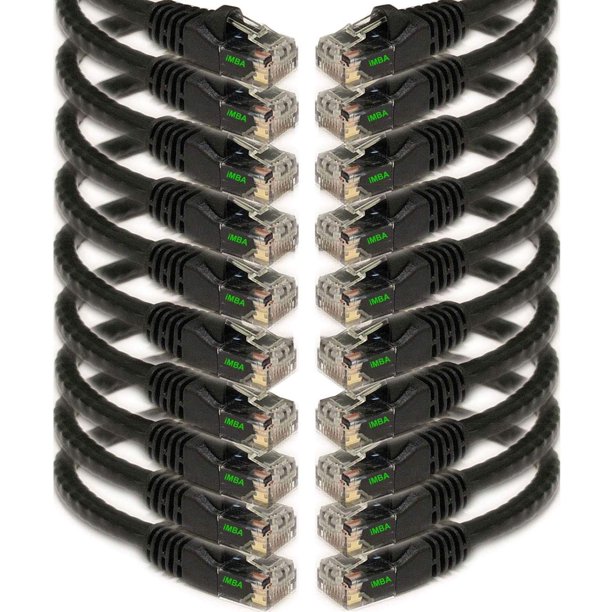 iMBAPrice Cat6 3ft Flat Ethernet Cable, Copper Wire, Black - Reliable ...