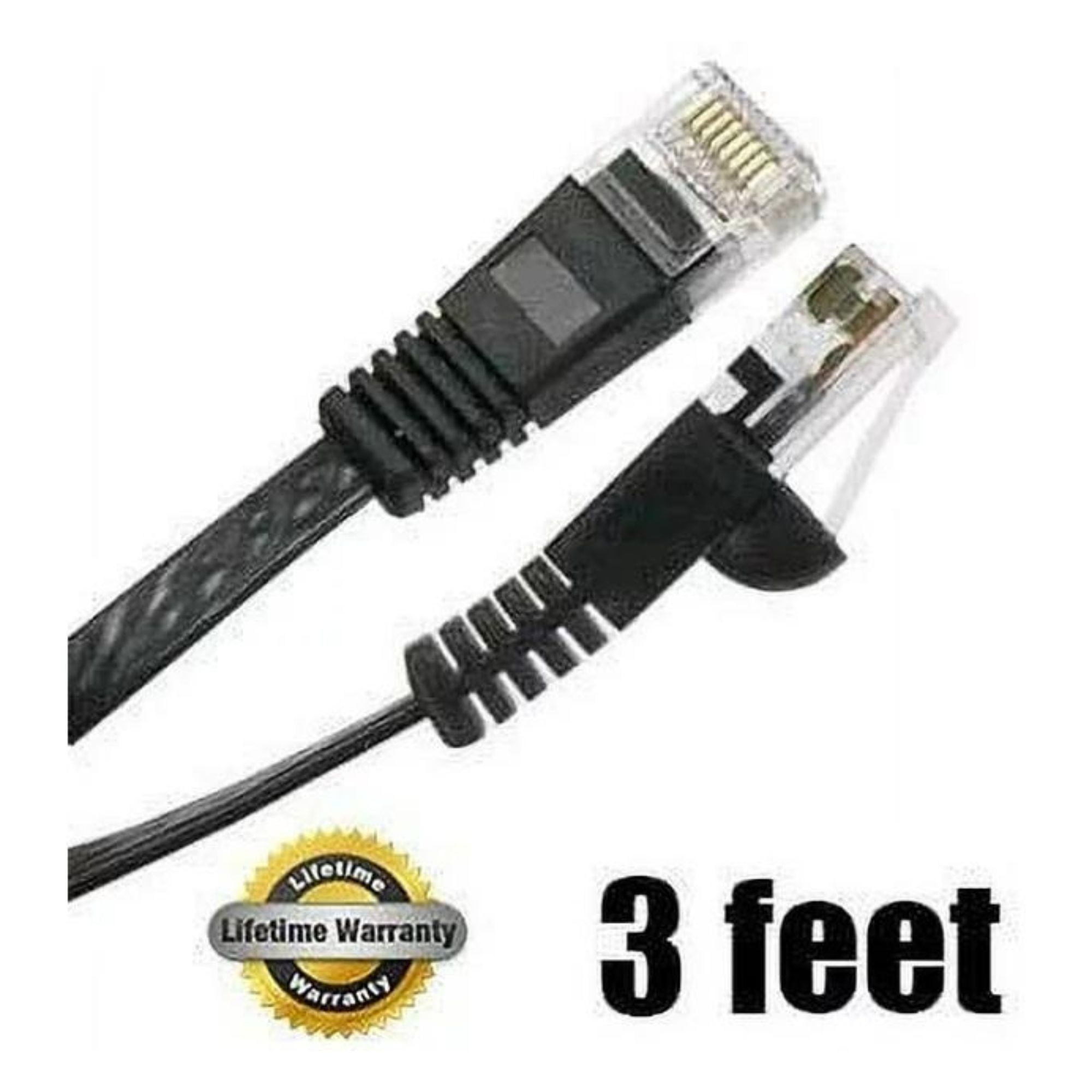 iMBAPrice Flat Ethernet Cat6 Cable, Gold Plated RJ45 Network Cable Type ...