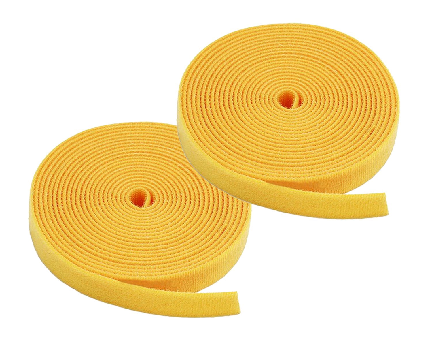 iMBAPrice 5 yard Cable Fastening Tape with 0.75 inch Hook - Yellow, 2 ...