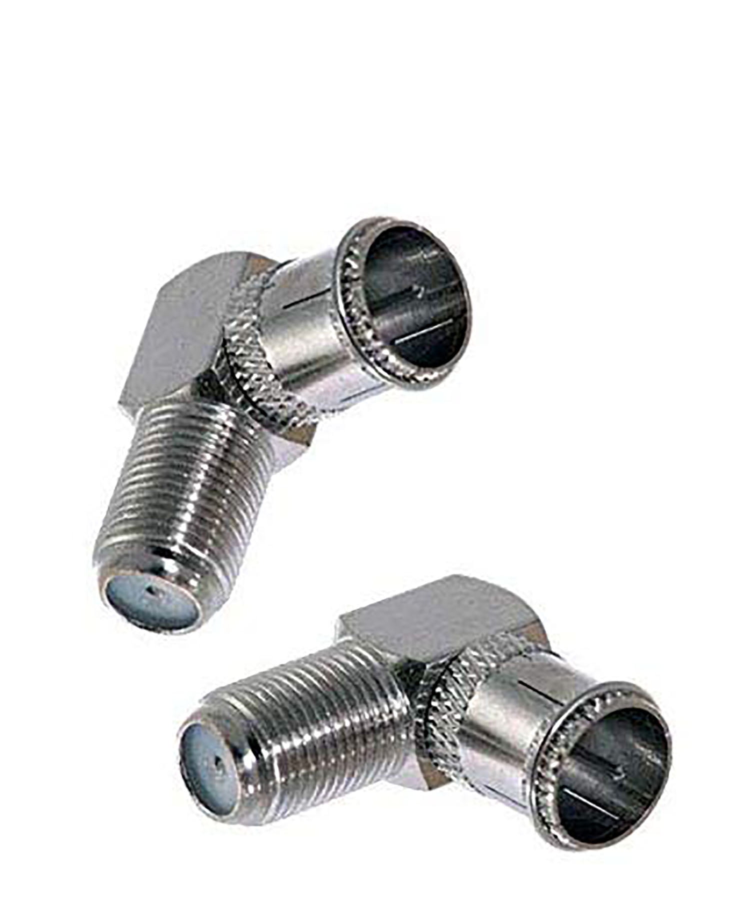 iMBAPrice Right Angle F-Jack to F-Quick Connectors Push-Plug Adapter, 2 ...