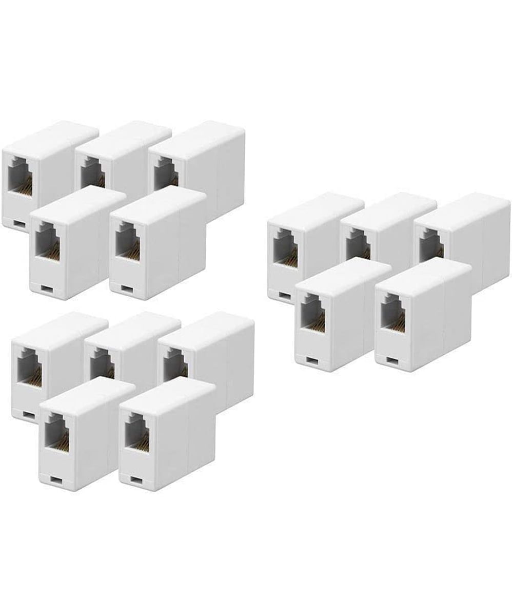 iMBAPrice RJ11 RJ12 6P6C Straight New White Telephone In-Line Coupler ...