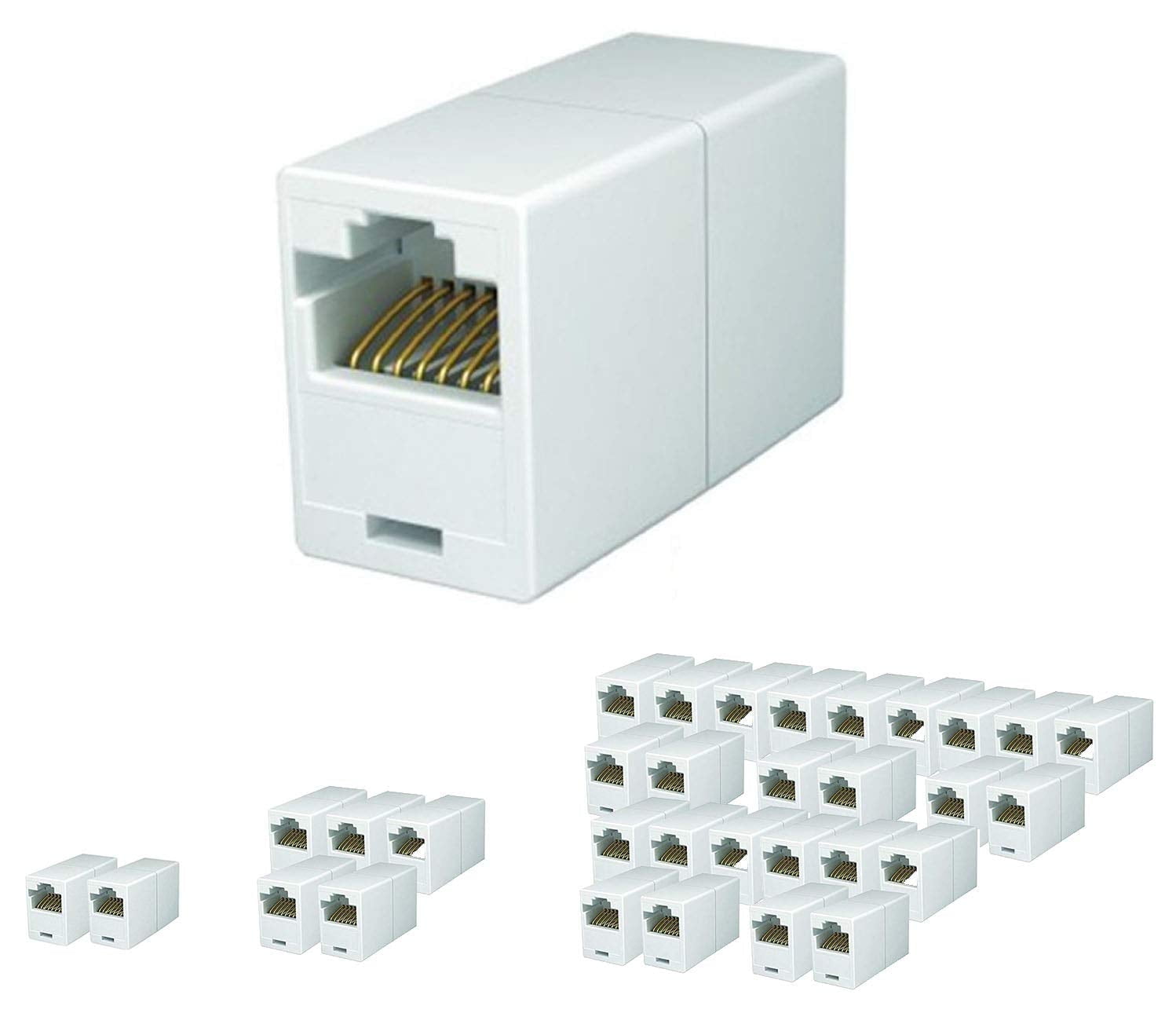 iMBAPrice RJ45 Cat5e Ethernet Cable Extender, Female Straight Modular ...