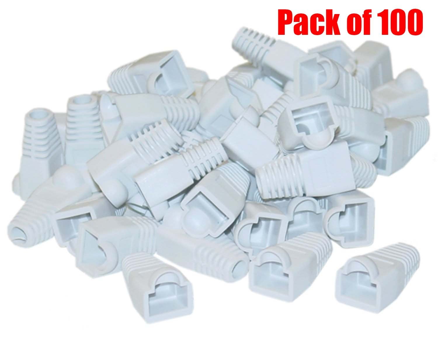 iMBAPrice RJ45 White Ethernet Cords Strain Relief Boots, Pack of 100 ...