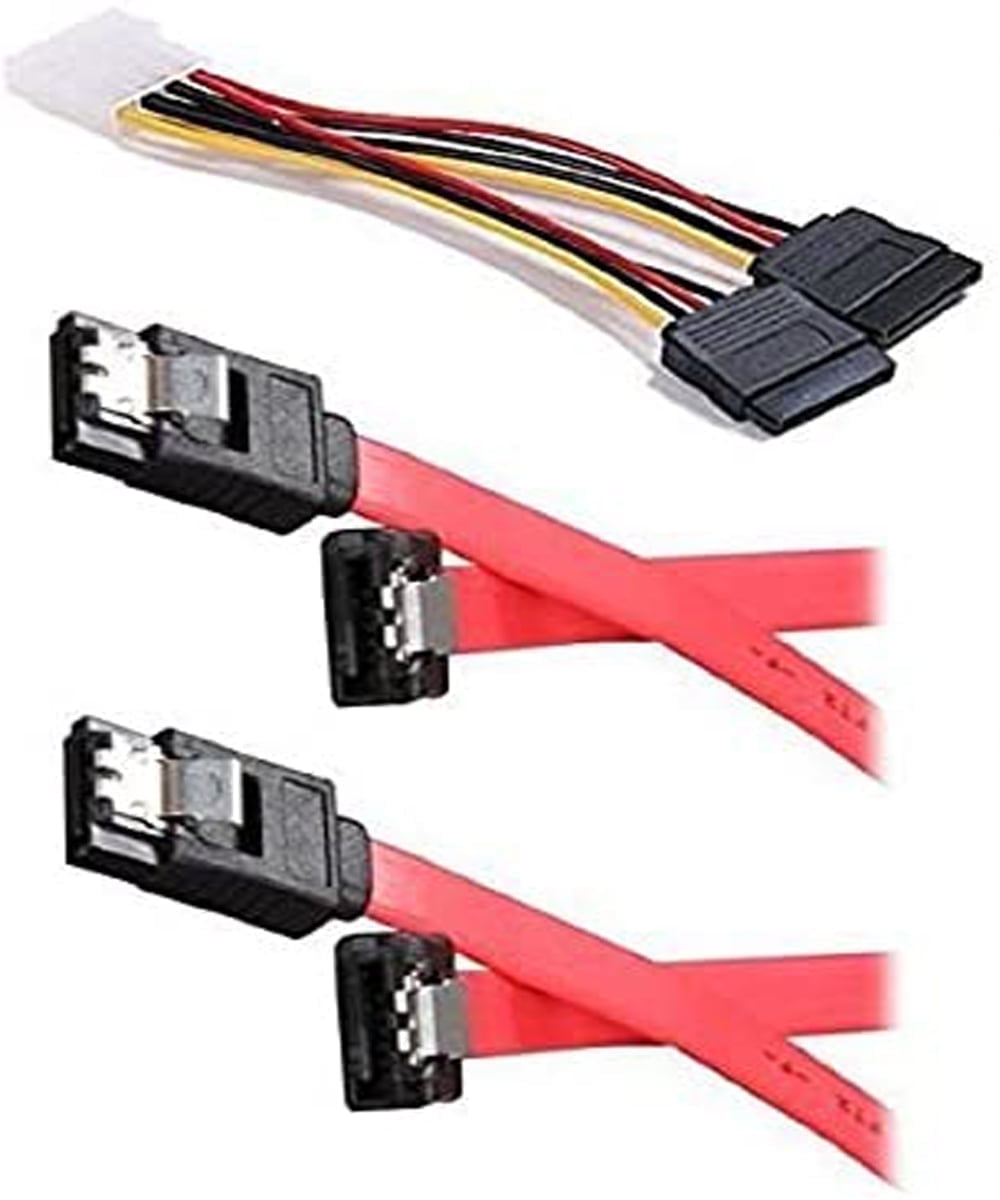 iMBAPrice Compatible SSD SATA Red Data Cable Kit Dual Hard Drive ...