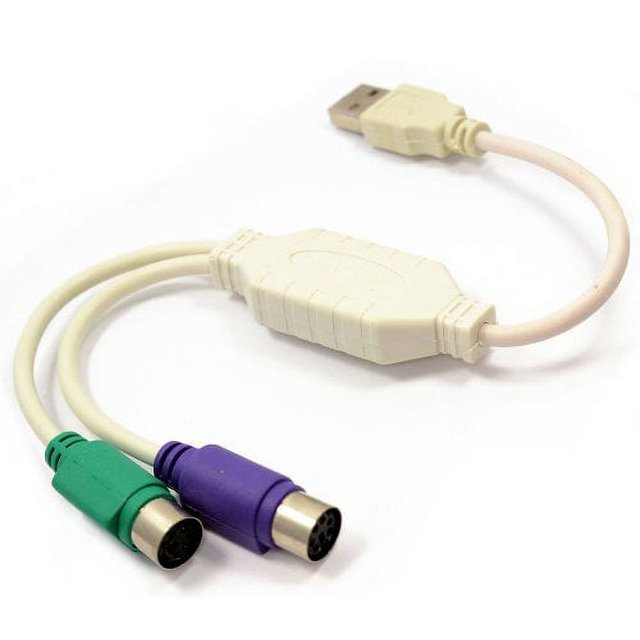 iMBAPrice USB To Dual PS2 Adapter for Mouse and Keyboard - White, 1 ...