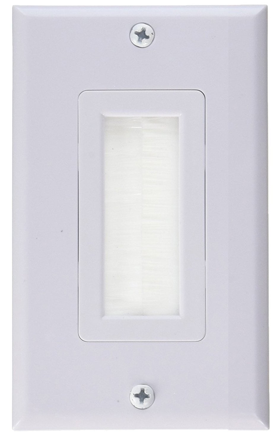 iMBAPrice One Gang Cable Wall Plate, Plastic Material Brush Bristles ...